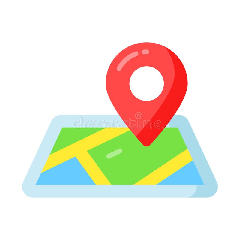 A Chart with Location Pointer, Trendy Icon of Map Location Stock Vector ...