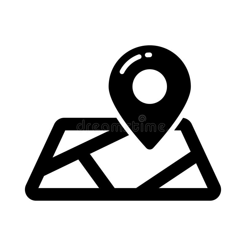 A Chart with Location Pointer, Trendy Icon of Map Location Stock Vector ...