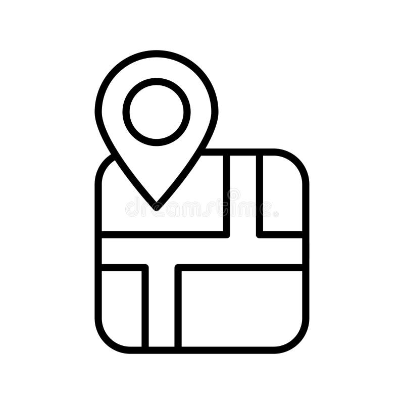 A Chart with Location Pointer, Trendy Icon of Map Location Stock Vector ...