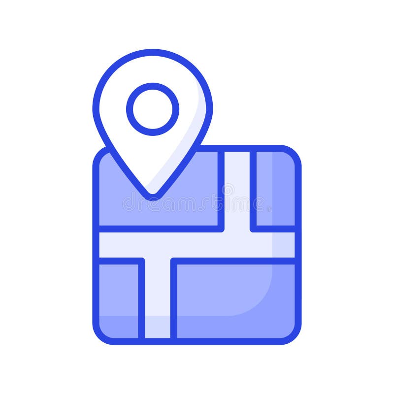 A Chart with Location Pointer, Trendy Icon of Map Location Stock Vector ...