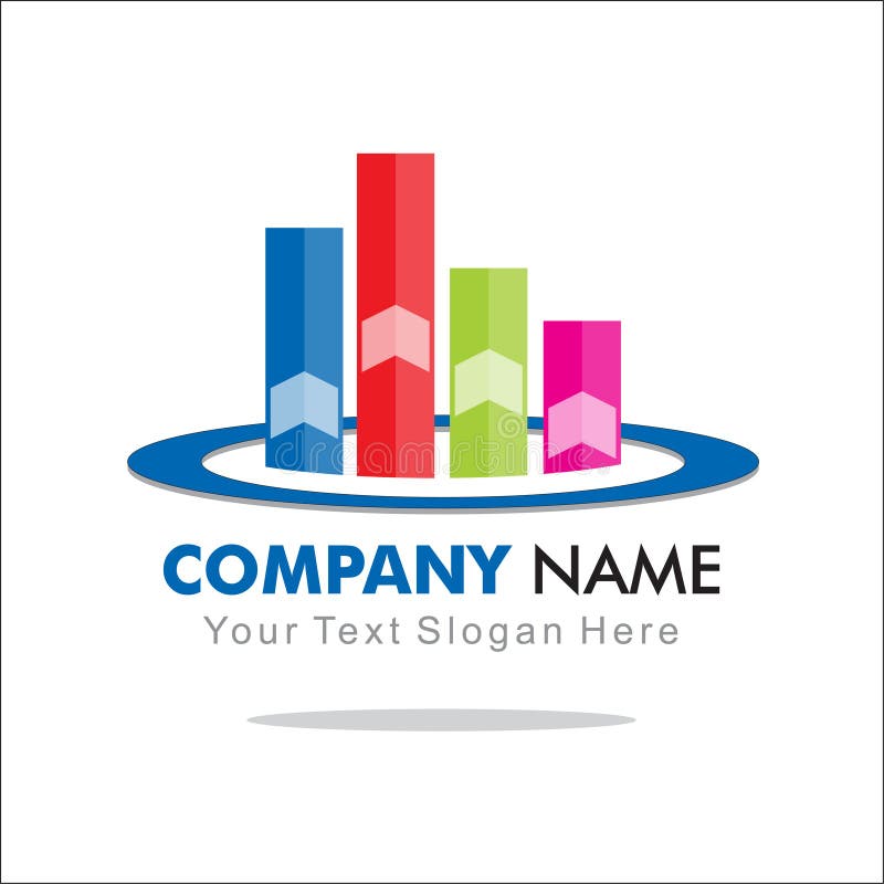 Chart Logo stock illustration. Illustration of pink - 103164712