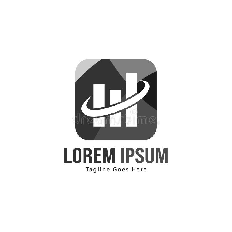 Chart Logo Template Design. Chart Logo with Modern Frame Isolated on ...