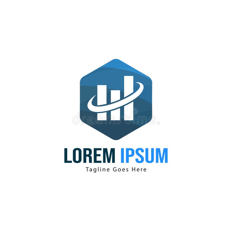 Chart Logo Template Design. Chart Logo with Modern Frame Isolated on ...