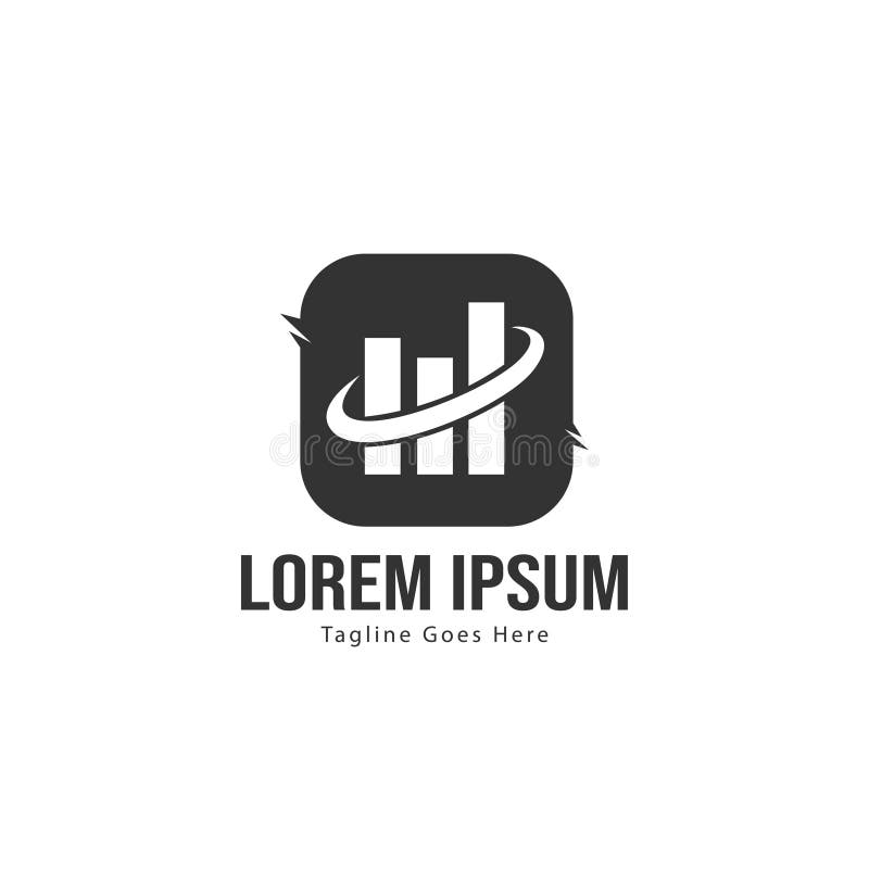 Chart Logo Template Design. Chart Logo with Modern Frame Isolated on ...