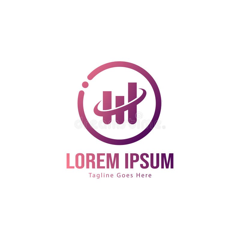 Chart Logo Template Design. Chart Logo with Modern Frame Isolated on ...