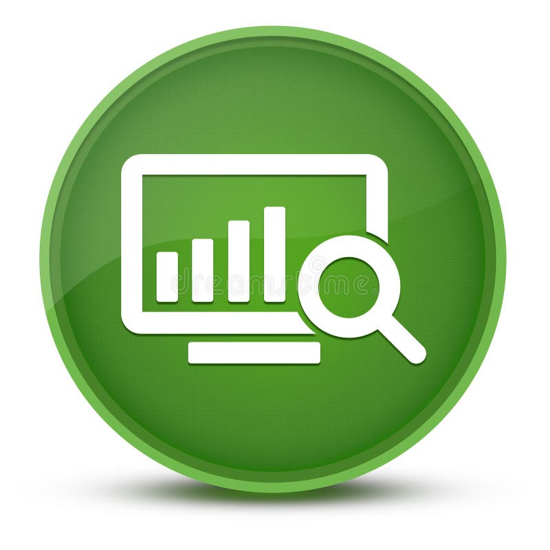 Chart Luxurious Glossy Green Round Button Abstract Stock Illustration ...