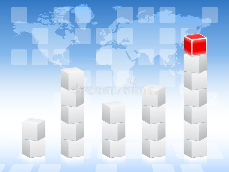 Chart made of boxes stock vector. Illustration of graph - 18859537