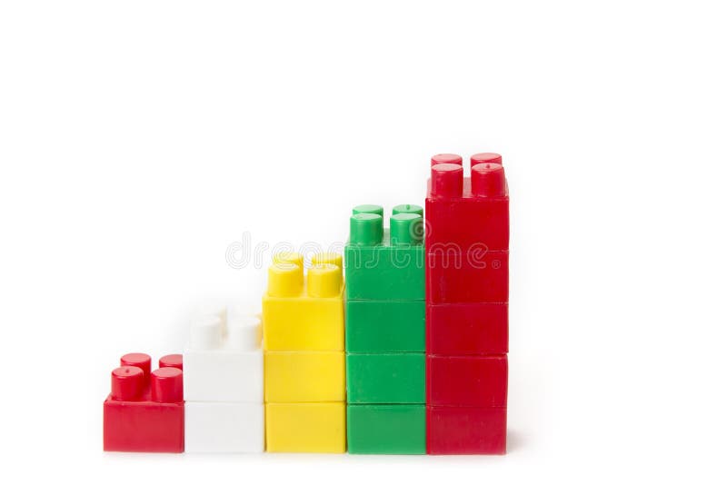 Chart Made from Lego. Competition Creativity Concept. Stock Photo ...