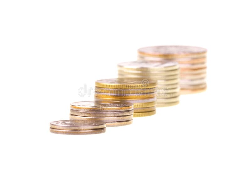 Chart Made of Stacks of Coins Stock Image - Image of exchange, chart ...