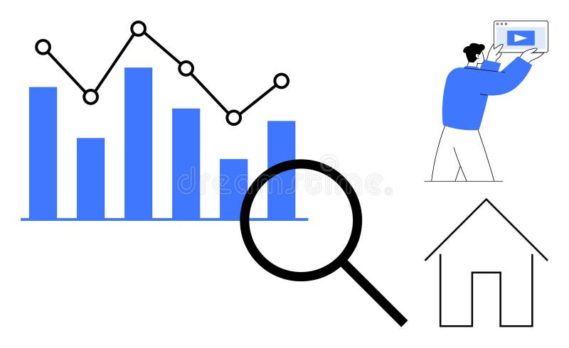 Data Analysis and Home-based Online Learning Integrate with Virtual Video Instructions Stock ...