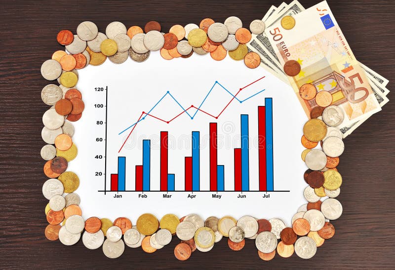 Money and chart stock image. Image of graphic, exchange - 40616021