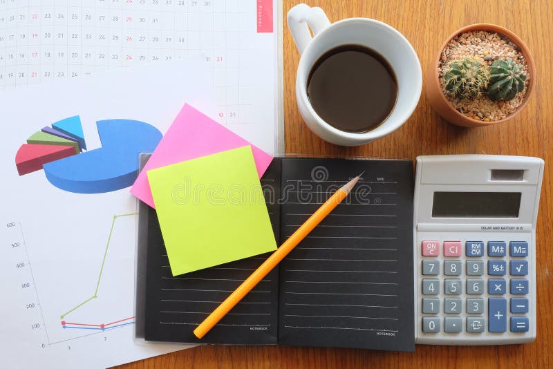 Chart and note book stock image. Image of account, analyzing - 53365633
