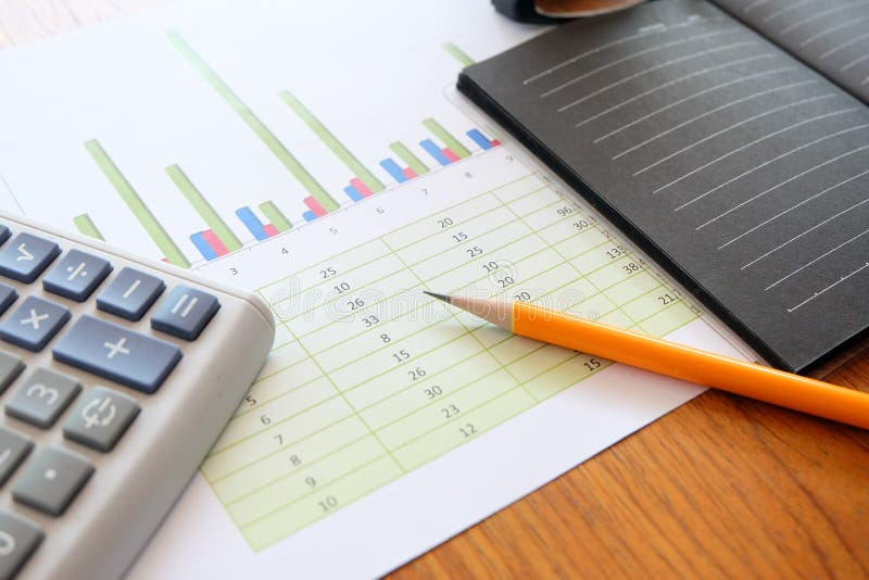 Chart and note book stock image. Image of diagram, finance - 53365809