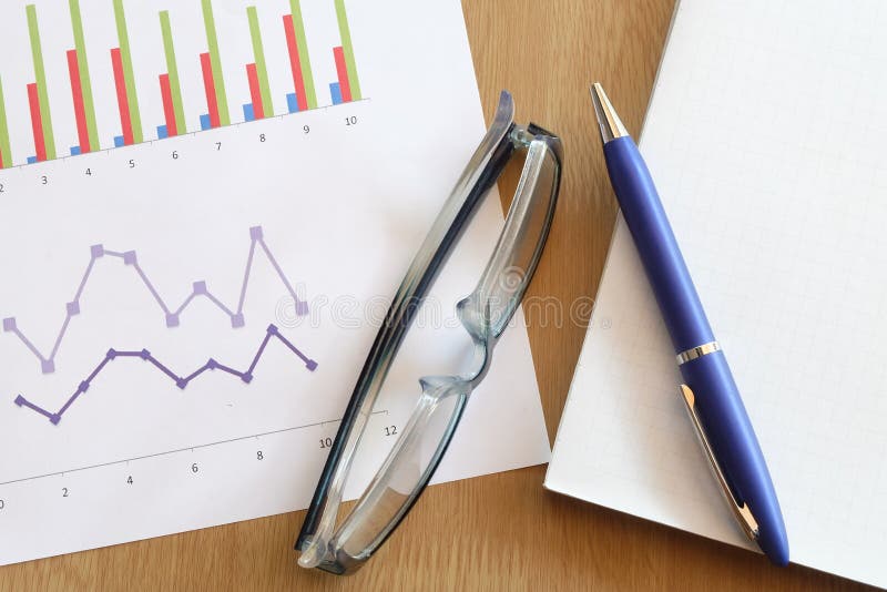 Chart and note book stock image. Image of data, human - 53366725