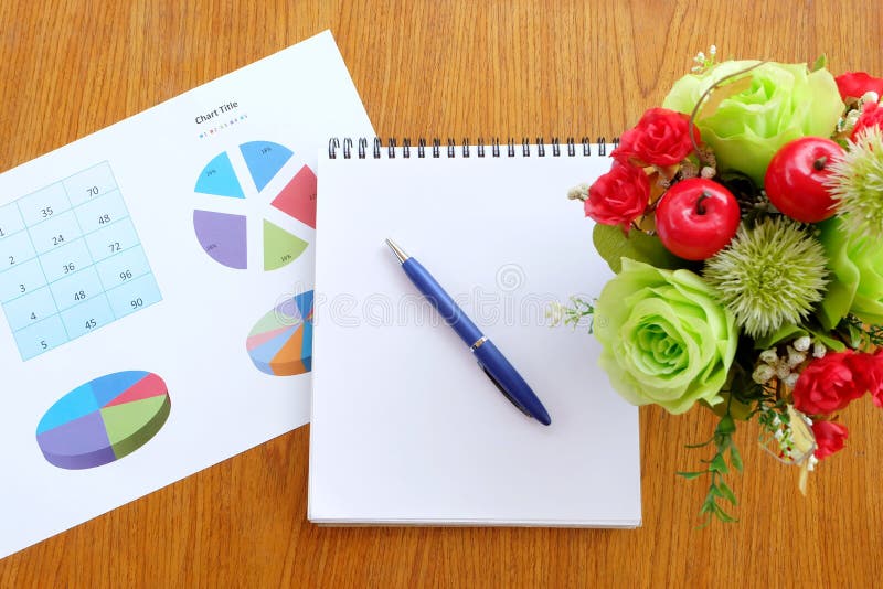 Chart and note book stock photo. Image of graph, accounting - 53368662