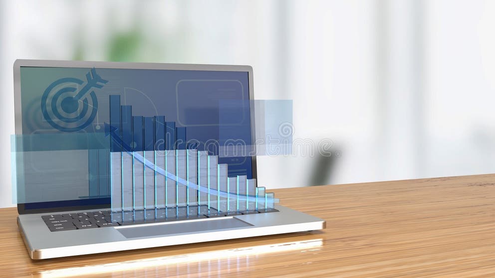 The Chart on Notebook for Business Concept 3d Rendering Stock ...