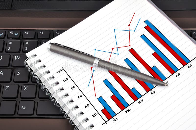 Chart in notebook stock photo. Image of inspiration, notebook - 30623668