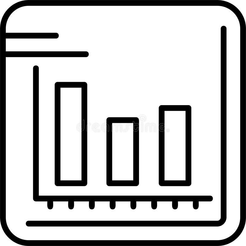 Chart Outline Vector Icon stock vector. Illustration of visualization ...