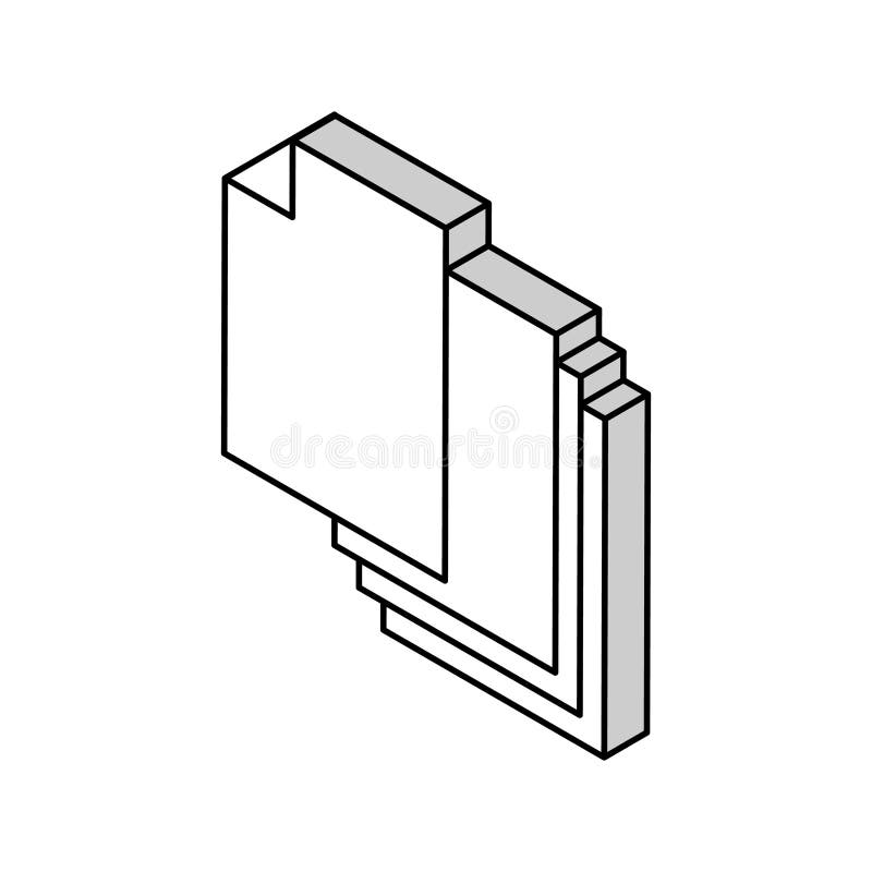 Chart Paper List Isometric Icon Vector Illustration Stock Vector ...