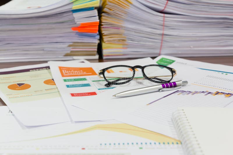 Chart and Paperwork on Office Table Stock Image - Image of messy, ideas ...