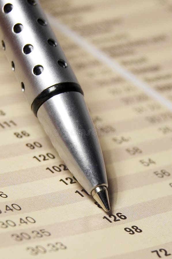 Chart and pen stock photo. Image of tools, abstract, numbers - 3874730