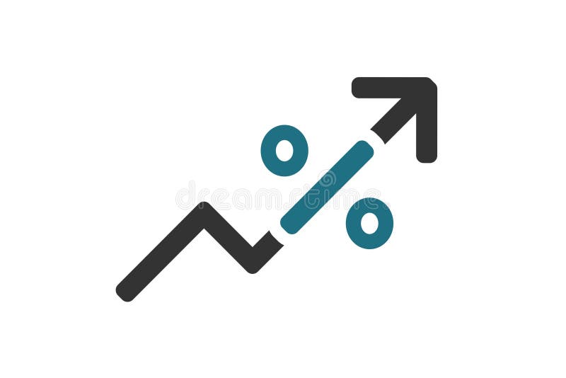 Chart Percent Increase. Illustration Vector Stock Vector - Illustration ...