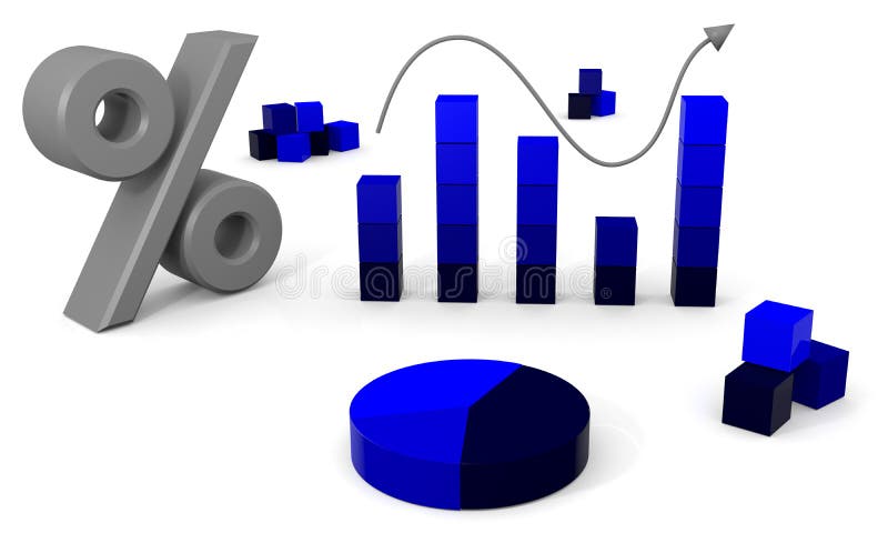 Chart with percentage stock illustration. Illustration of growth - 24795999