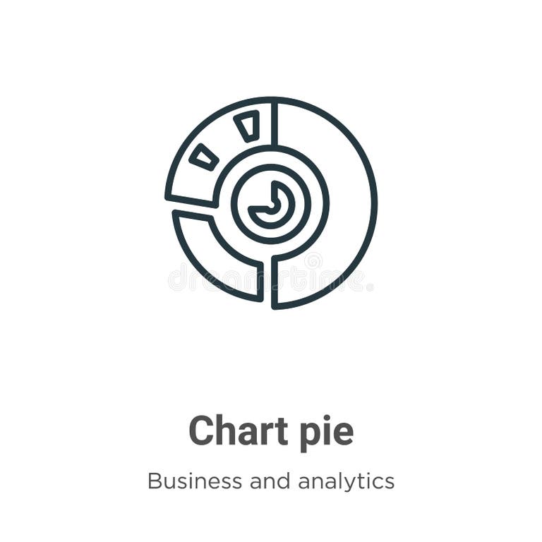 Chart Pie Outline Vector Icon. Thin Line Black Chart Pie Icon, Flat ...