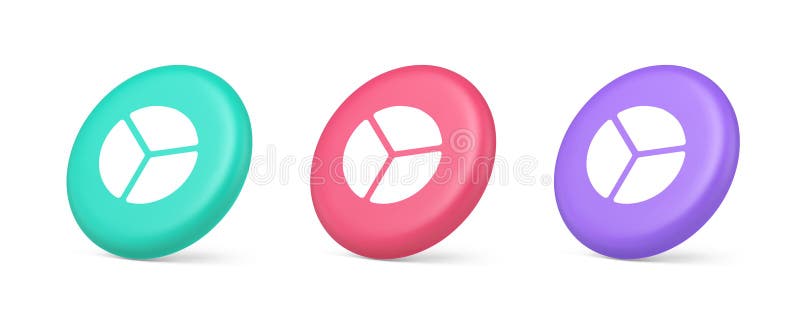 Chart Pie Three Section Button Financial Presentation Business ...