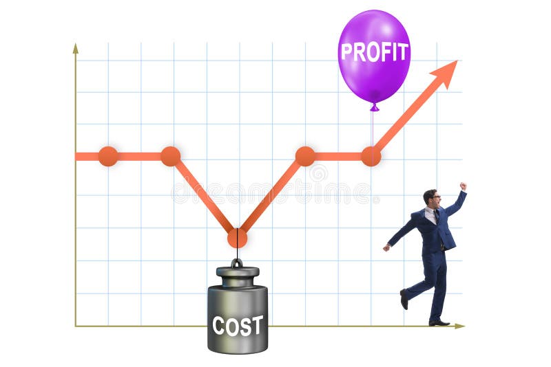 Chart with Profit and Cost and Businessman Stock Image - Image of ...