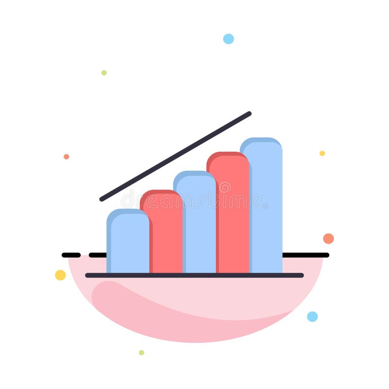 Chart, Progress, Report, Analysis Abstract Flat Color Icon Template ...