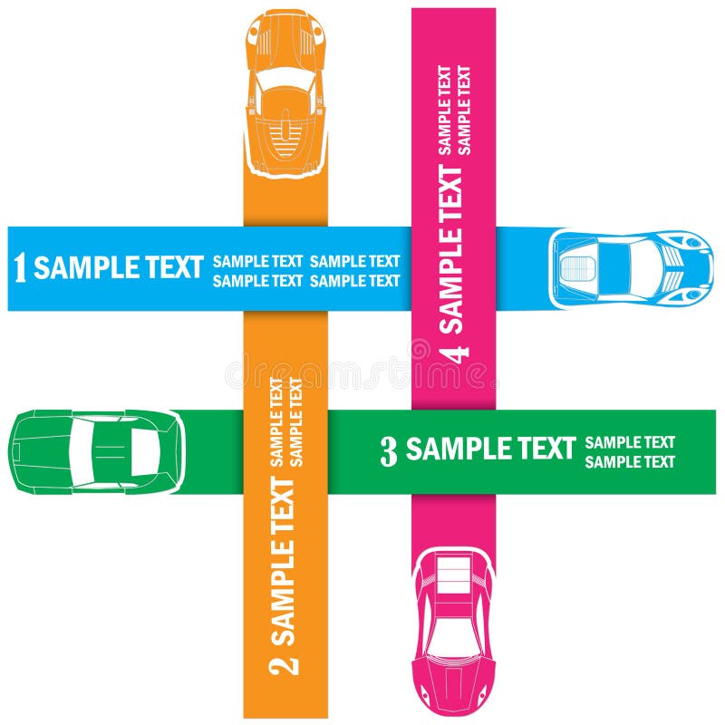 Chart Racing Car Straight Trajectory Harmonization Stock Vector ...