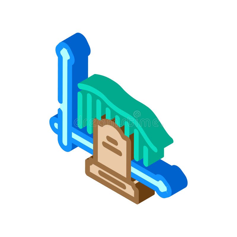 Chart Rate Mortality Isometric Icon Vector Illustration Stock ...