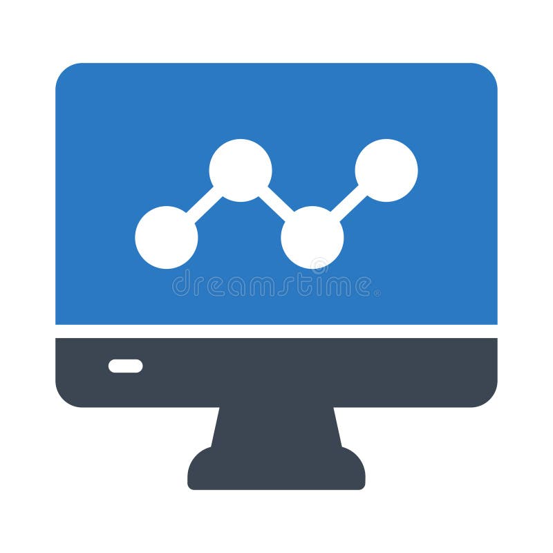 Chart Reception Vector Glyph Color Icon Stock Vector - Illustration of ...