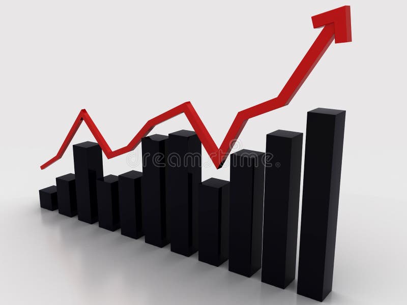 Chart From A Red Pointer And Black Boxes Stock Illustration ...