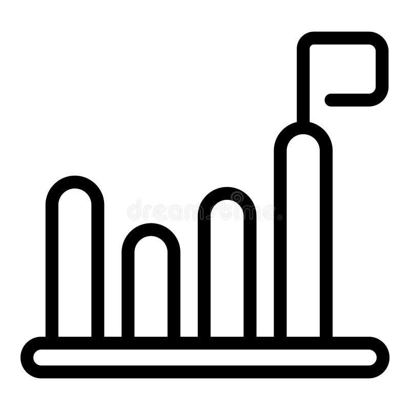 Chart Report Icon Outline Vector. Target Creative Stock Illustration ...