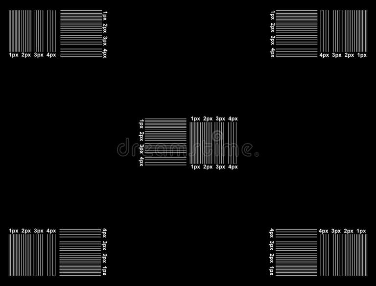 A Chart of a Scale Barcode Testting for Calibration Stock Illustration ...
