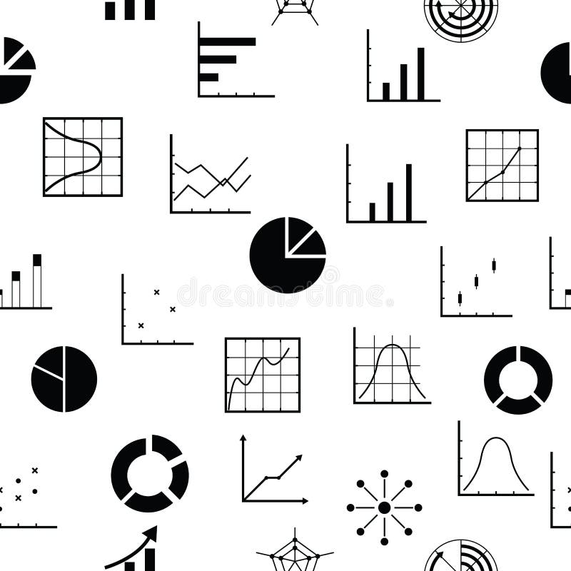 Chart Seamless Pattern Background Icon Stock Vector - Illustration of ...