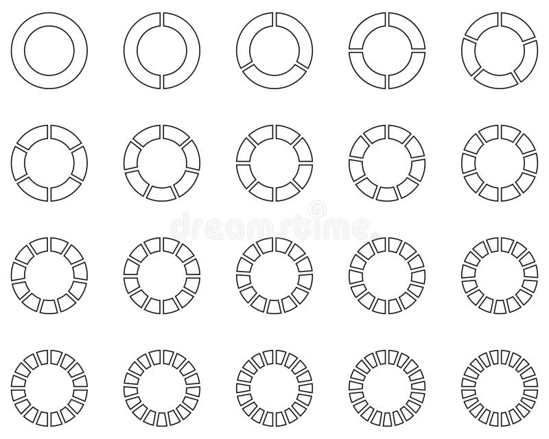 Chart Segments Collection. Sections and Slices Pack Stock Vector ...