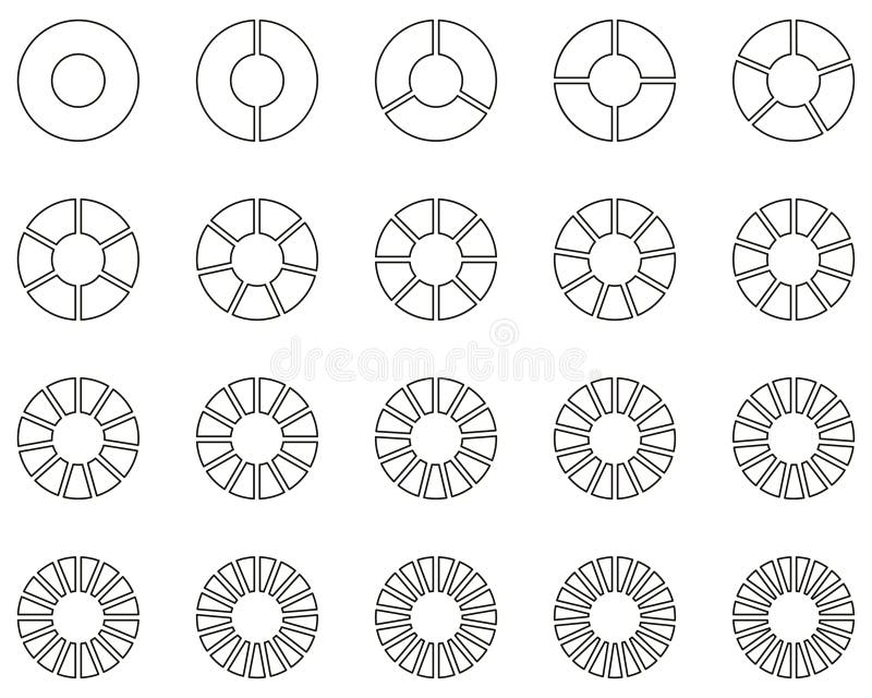 Chart Segments Collection. Sections and Slices Pack Stock Vector ...