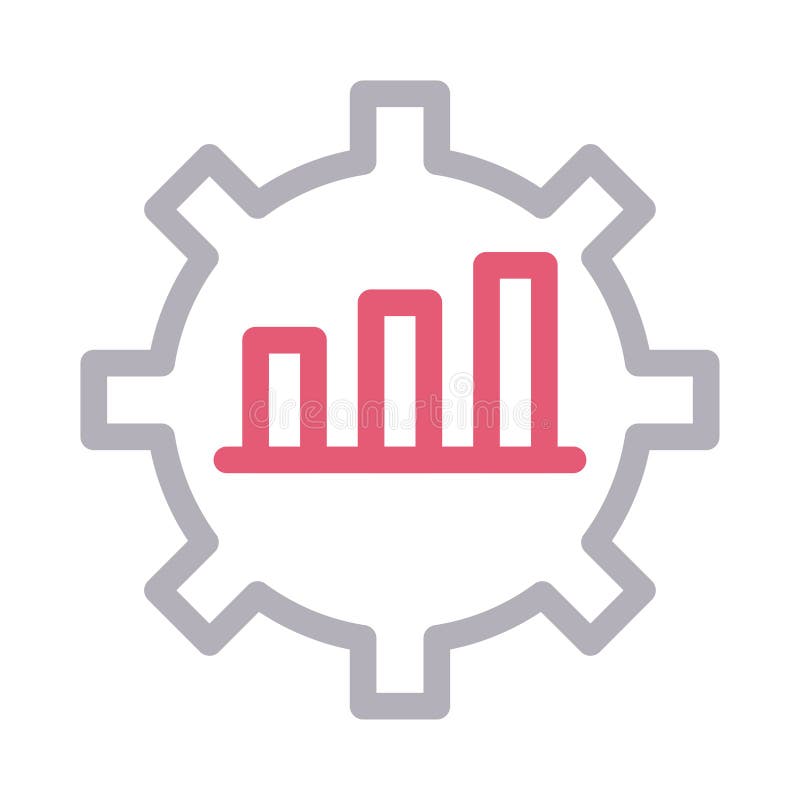 Chart Setting Vector Color Line Icon Stock Illustration - Illustration ...