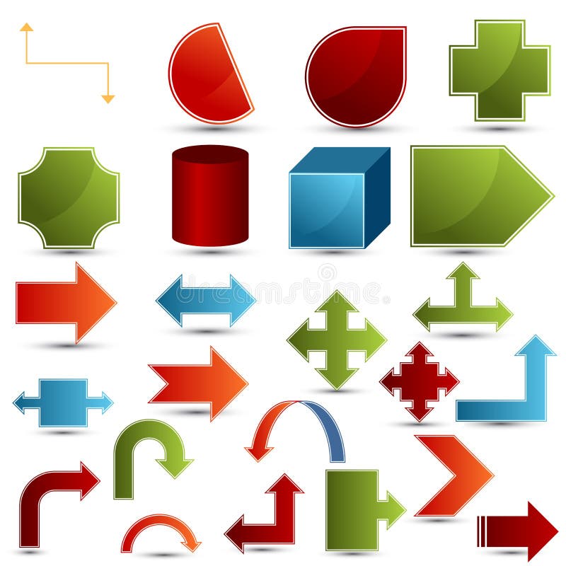 Chart Shapes stock vector. Illustration of glossy, cross - 29364229