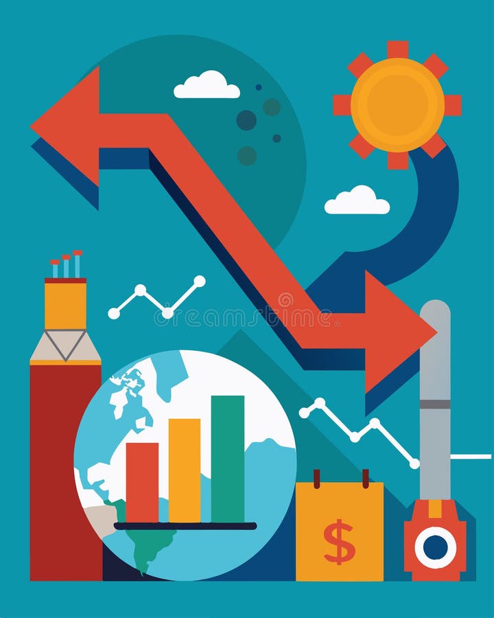 A Chart Showcasing the Contraction of an Economy with a Significant ...