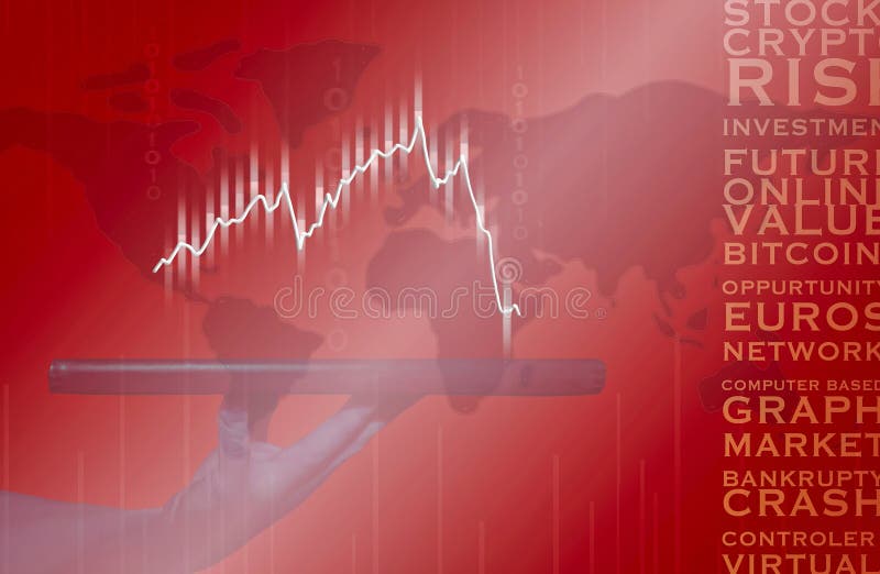 Chart Showing Crash of Bitcoin Crypto Currency Stock Photo - Image of ...
