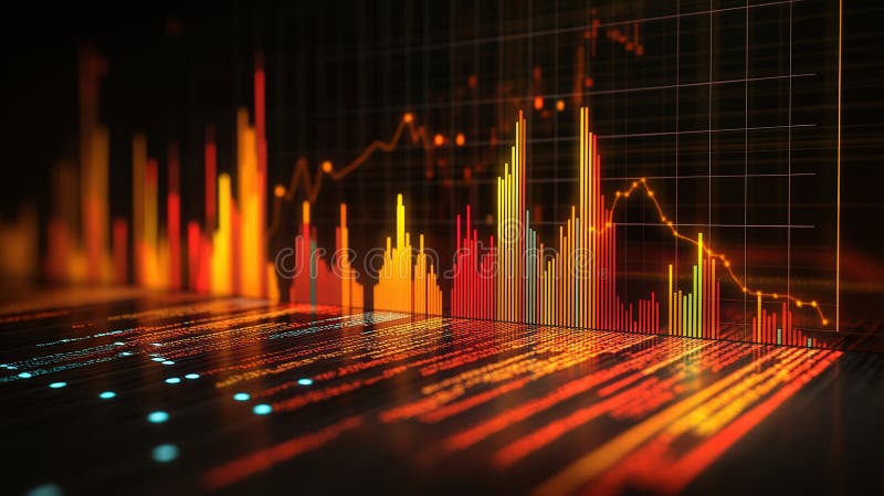 Chart Showing Historical Stock Performance Stock Photo - Image of ...