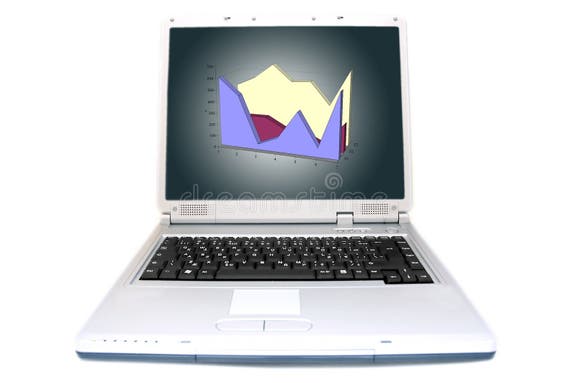 Chart Shown in 3D on Laptop Stock Image - Image of charts, agenda: 516823