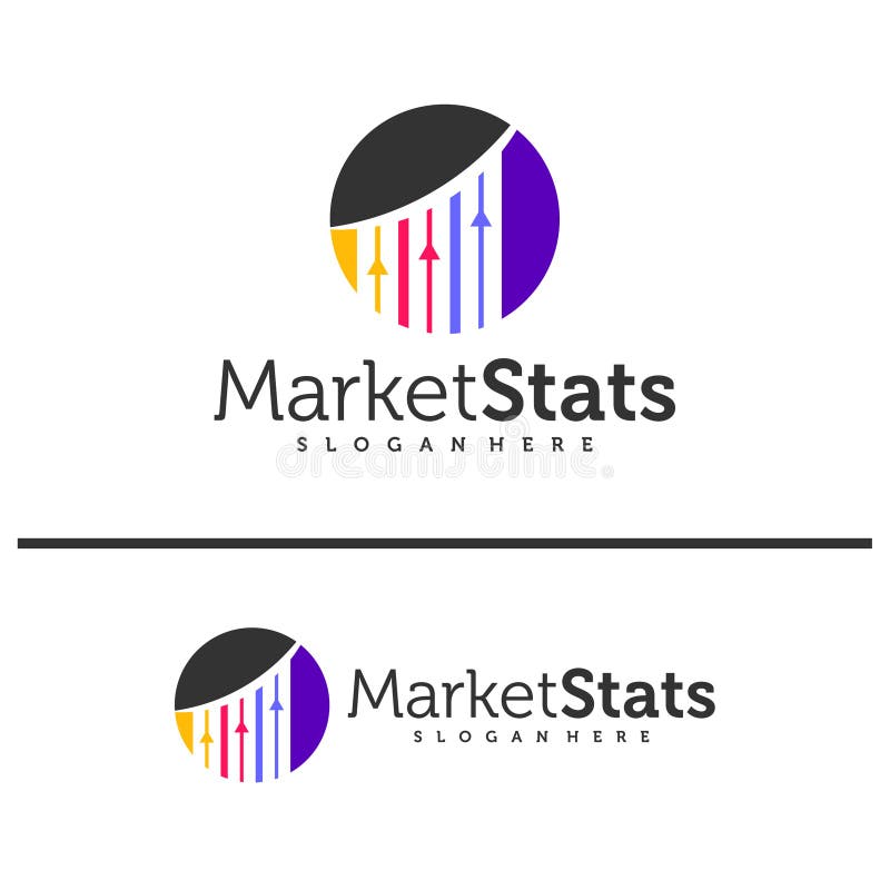Chart Stats Logo Template. Market Success Vector Design Stock Vector ...