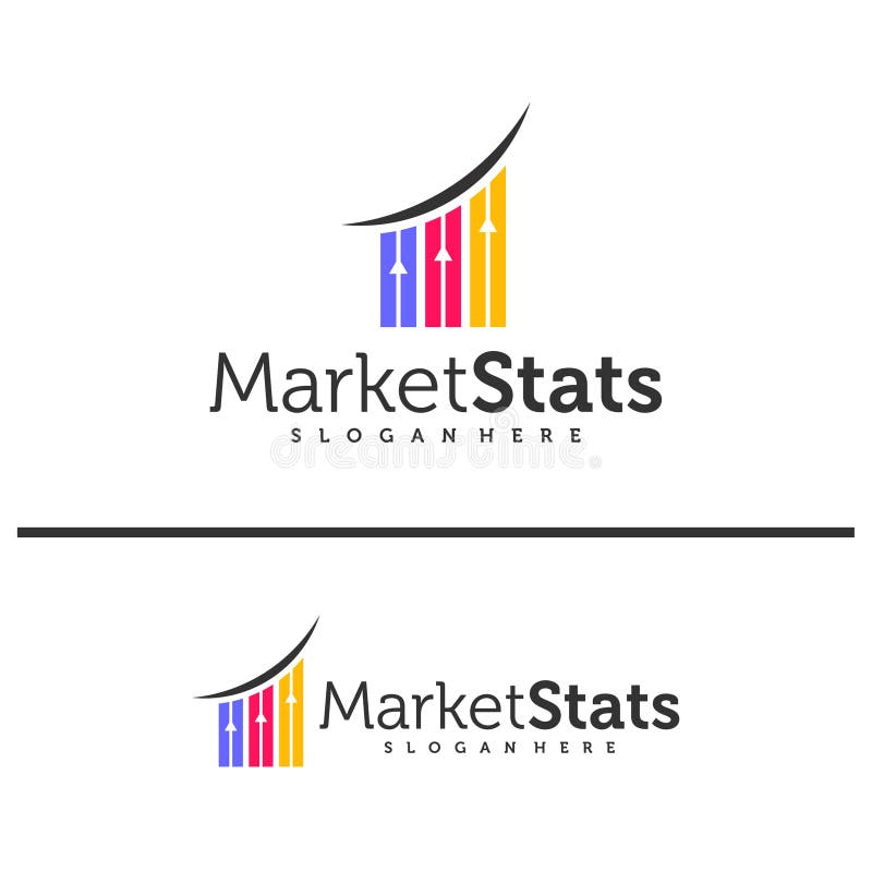 Chart Stats Logo Template. Market Success Vector Design Stock Vector ...