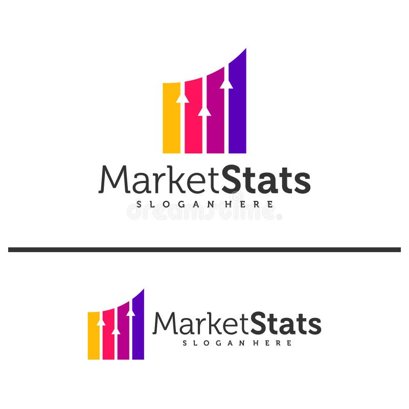 Chart Stats Logo Template. Market Success Vector Design Stock Vector ...