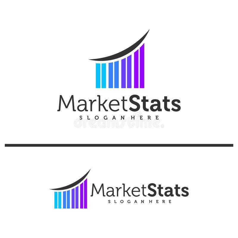 Chart Stats Logo Template. Market Success Vector Design Stock Vector ...